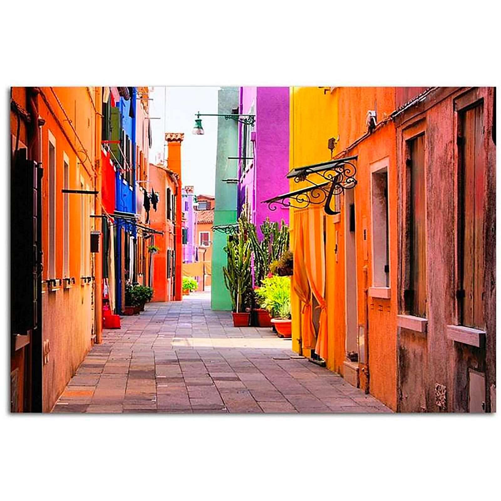 Tableau rue colorée - 120 x 80 cm | Leroy Merlin
