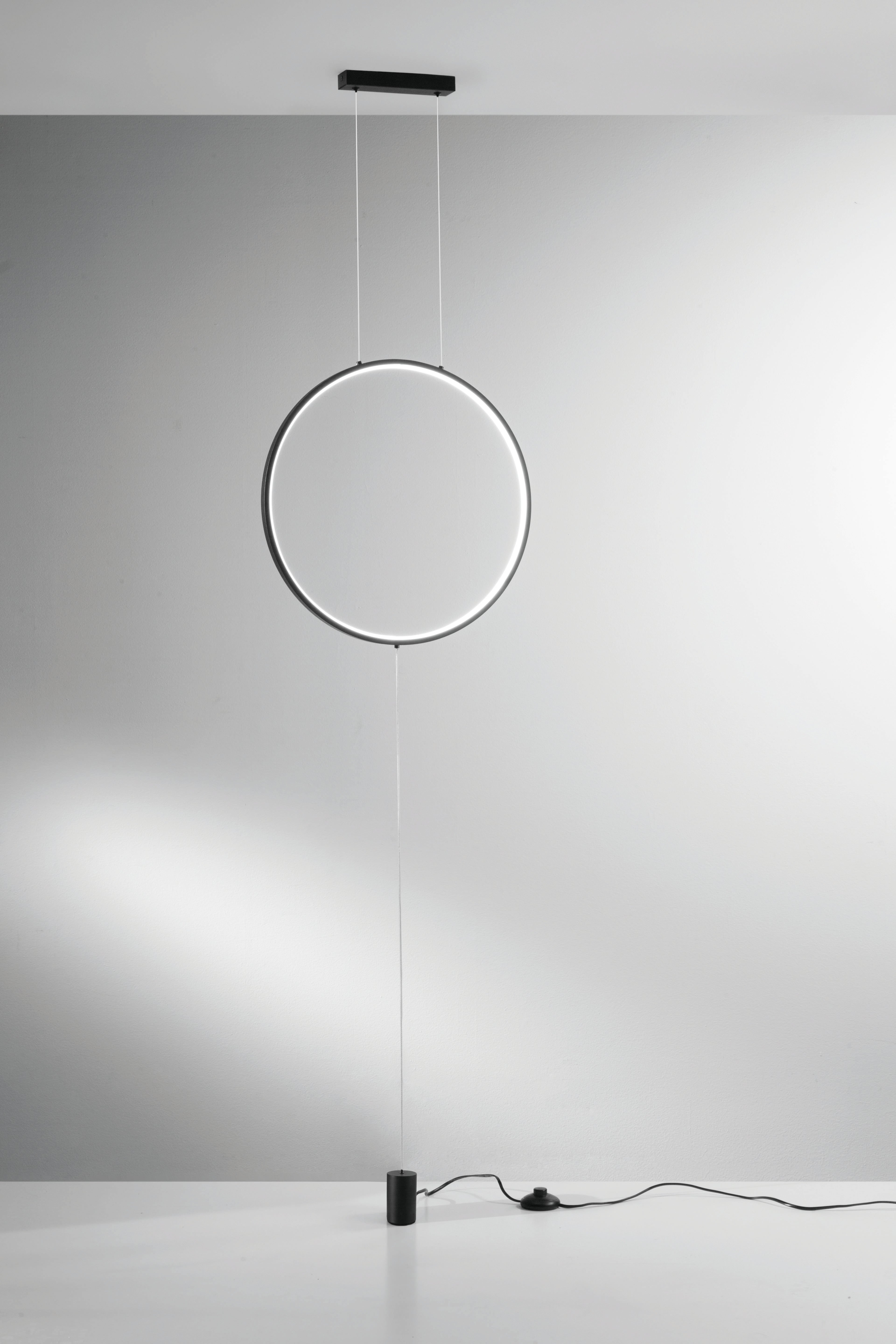 "Suspension LED PORTAL en métal noir 20W avec fonction CCT" | Leroy Merlin