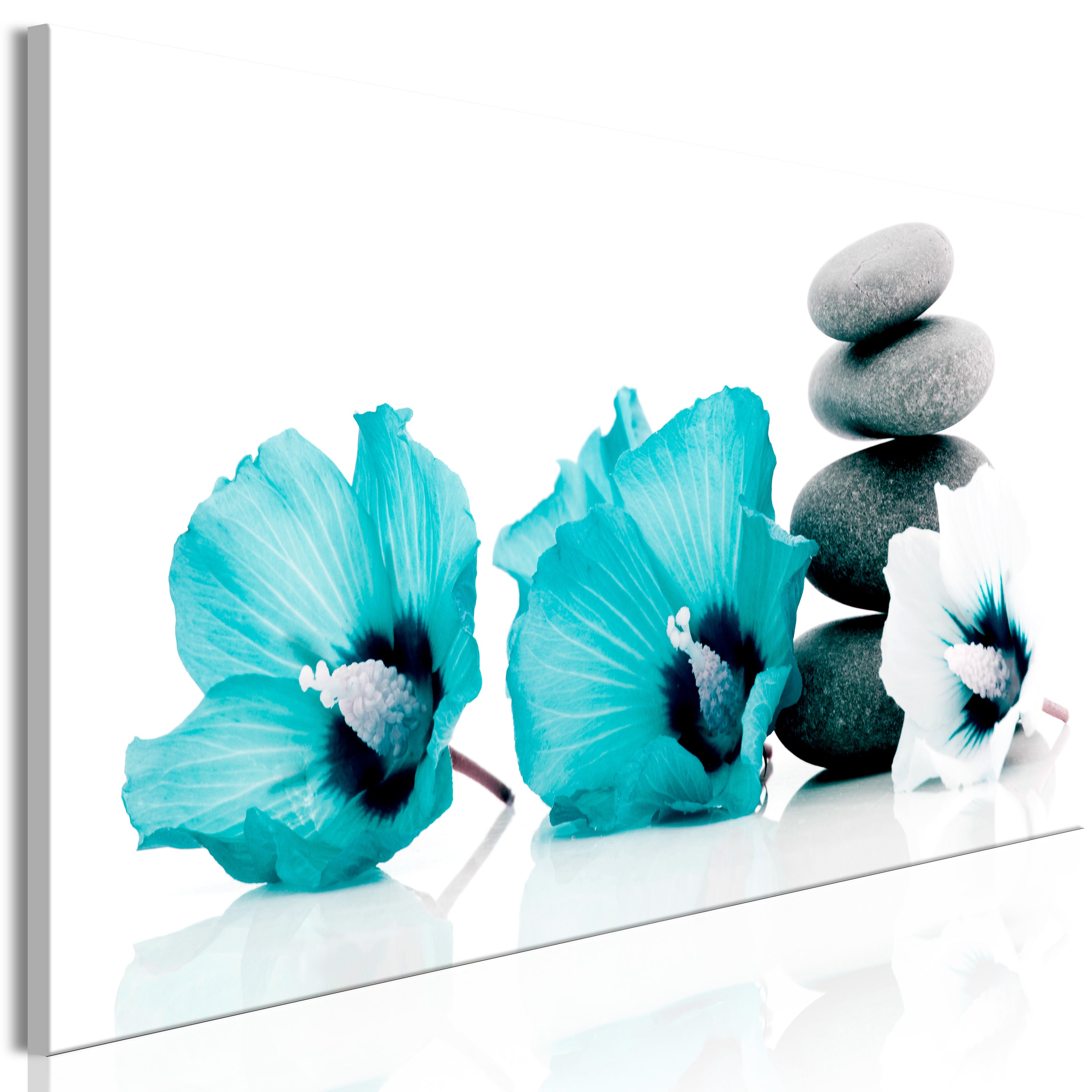 Tableau - Calm Mallow (1 Part) Narrow Turquoise [135x45] | Leroy Merlin