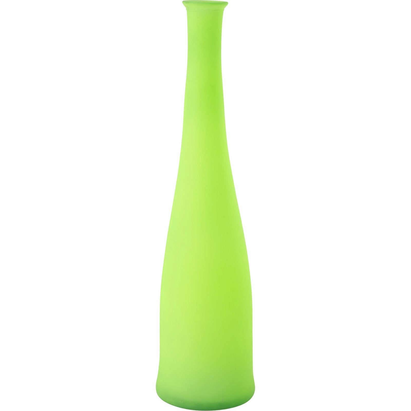 Vase bouteille en verre vert néon design contemporain 18 x 18 x 80 cm ...