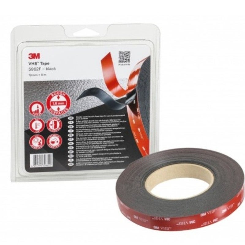 Cinta acrilica vhb 5962f 3m 19mmx8m ngr 1,5mm doble cara pintura en ...