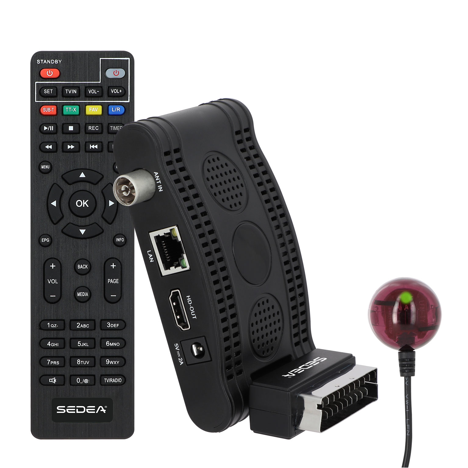 Mini Récepteur TNT Haute définition DVB-T2 SNT-360-HD - SEDEA - 102360 | Bricoman