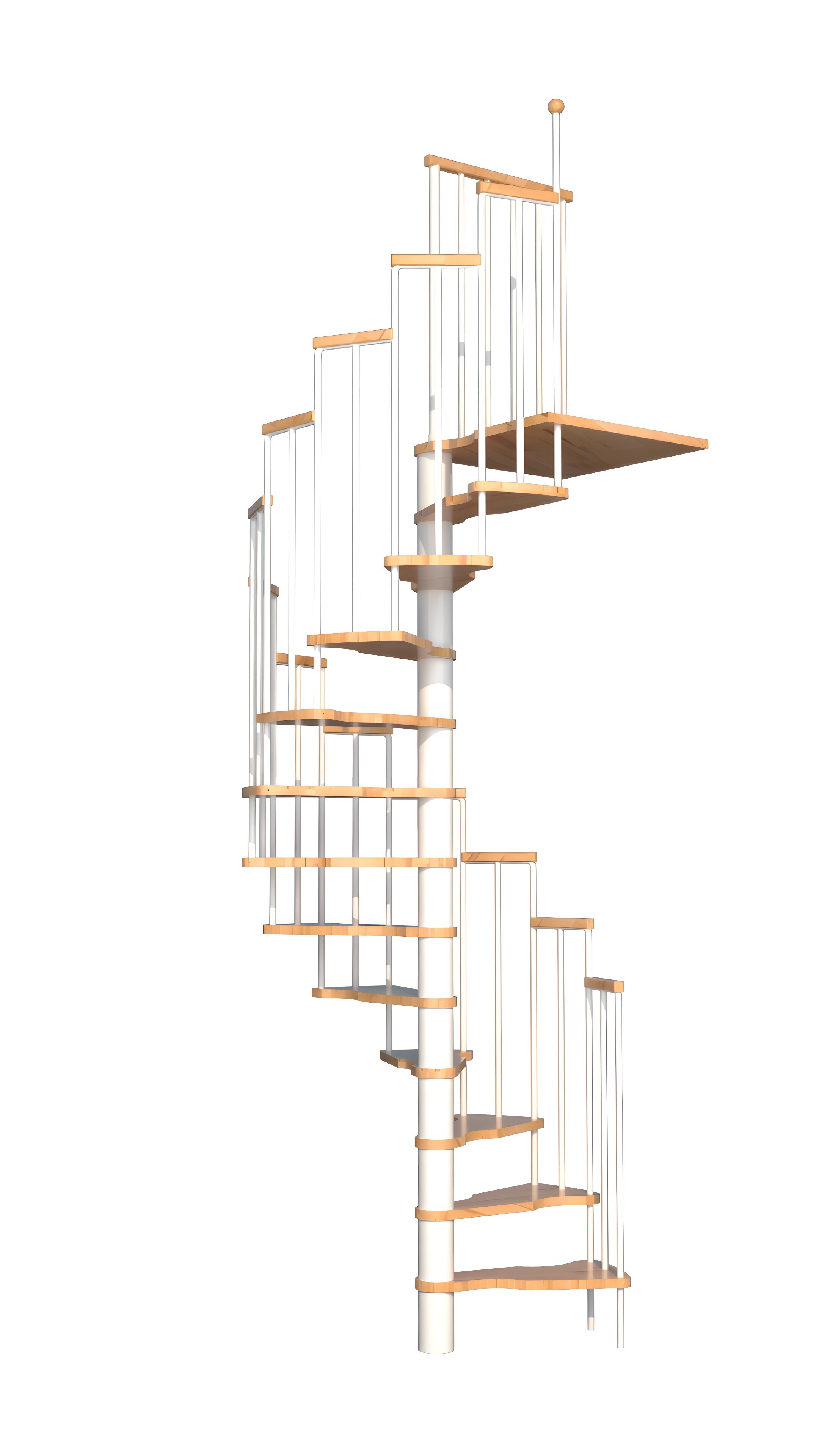 HANDYSTAIRS Scala a chiocciola salvaspazio "ONYX" - 14 gradini in ...