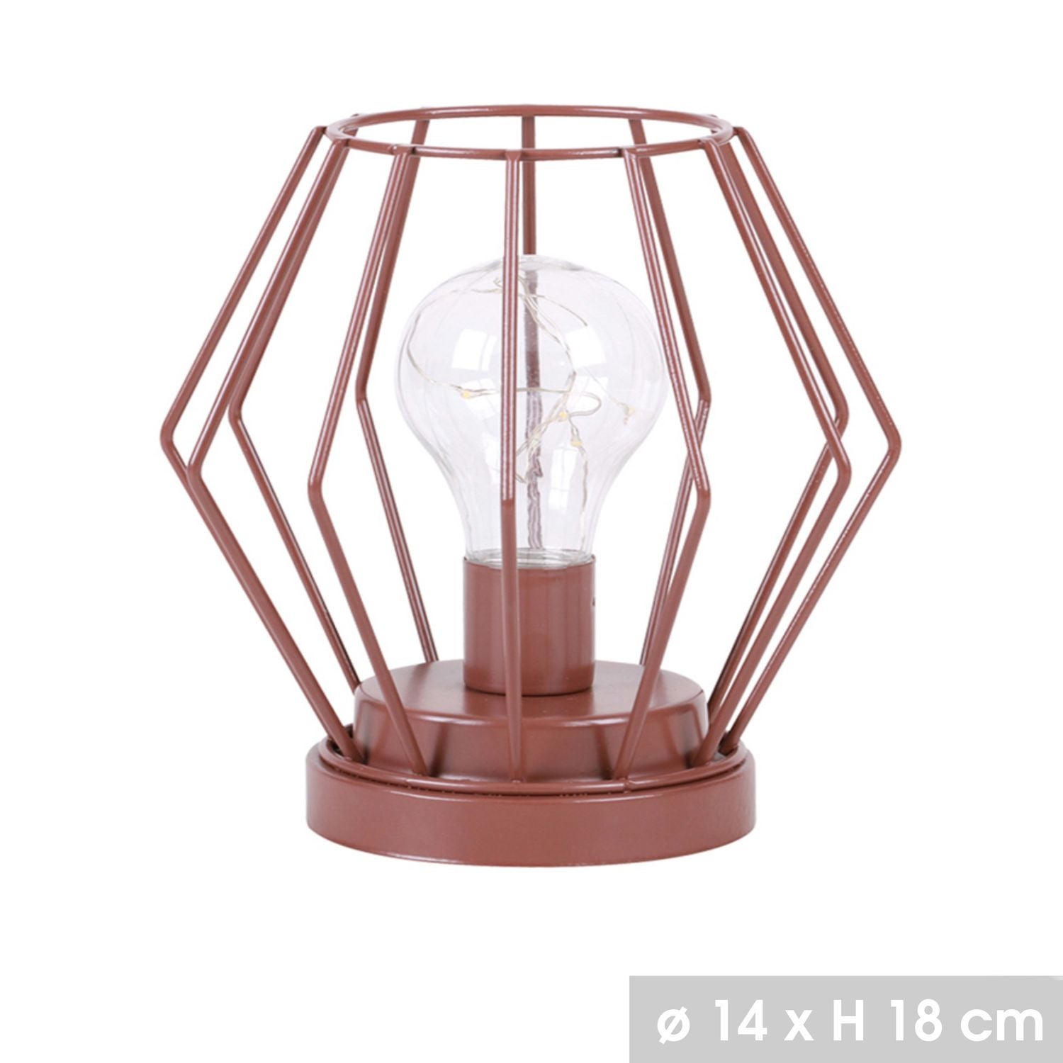 Lampe LED design Modern Spirit - H. 18 cm - Marron cuivré | Leroy Merlin