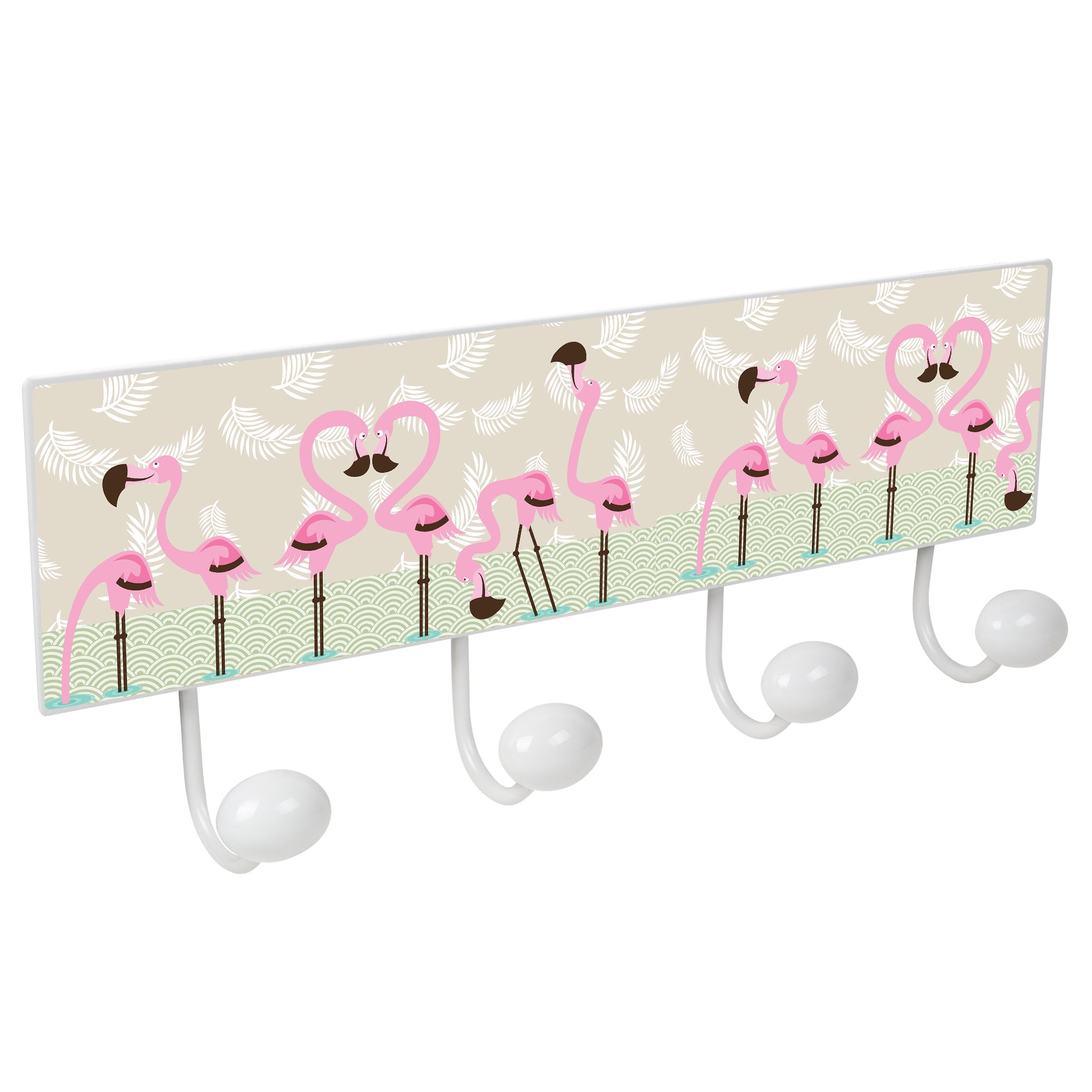 PERCHA pared metal diseño Retro Flamingo decoración flamenco ARENA-ROSA ...