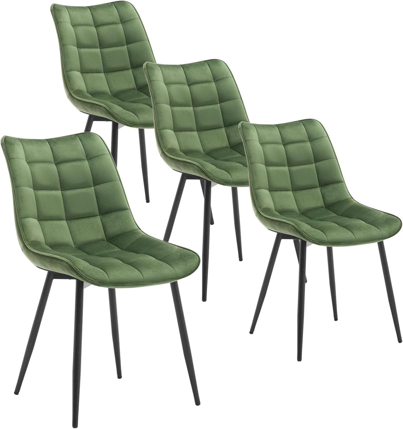 WOLTU 4X Chaise de Salle à Manger avec pieds en métal - en Velours ...