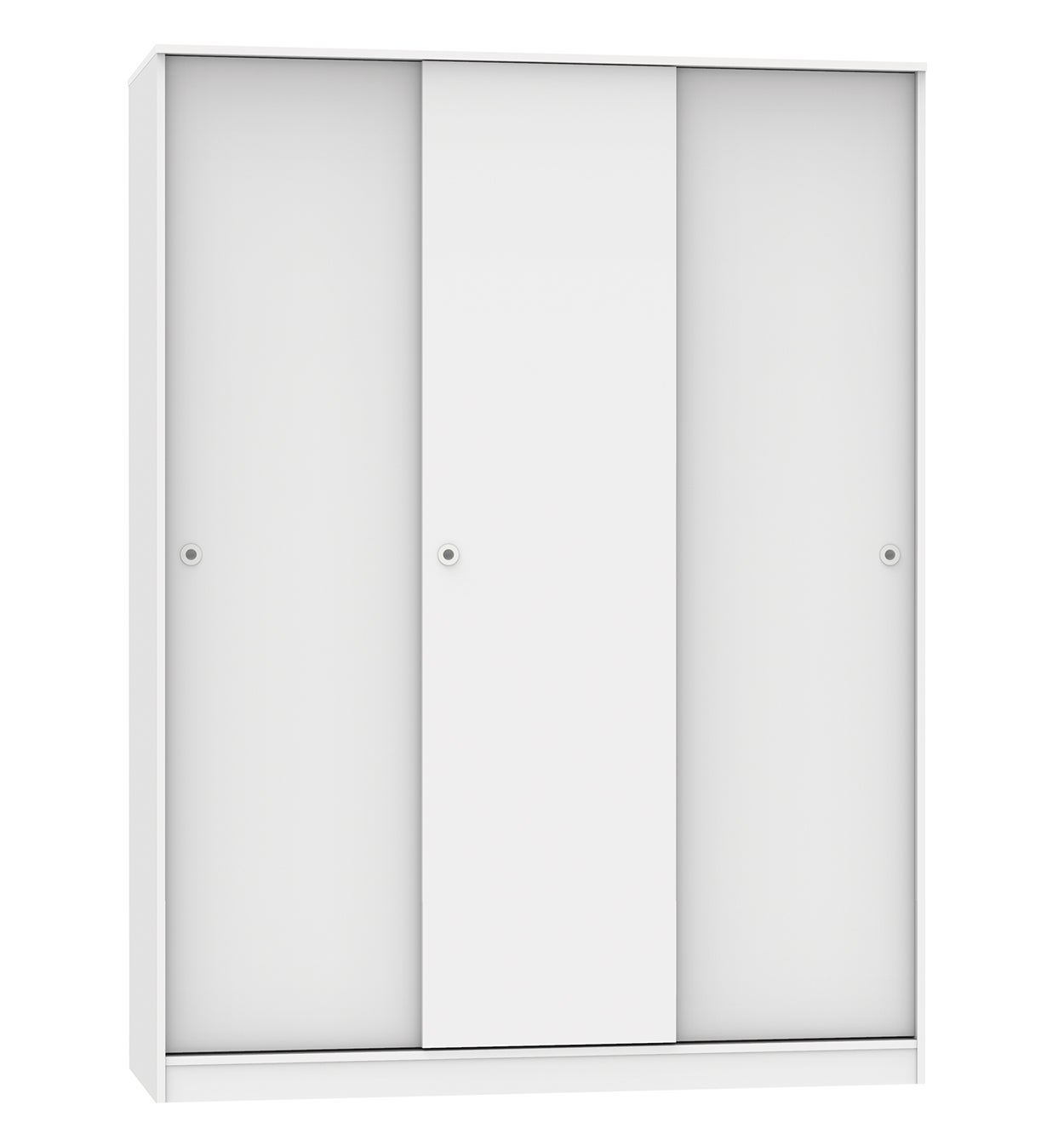 Armoire Avec 3 Portes Coulissantes Coloris Blanc - Hauteur 200 X ...
