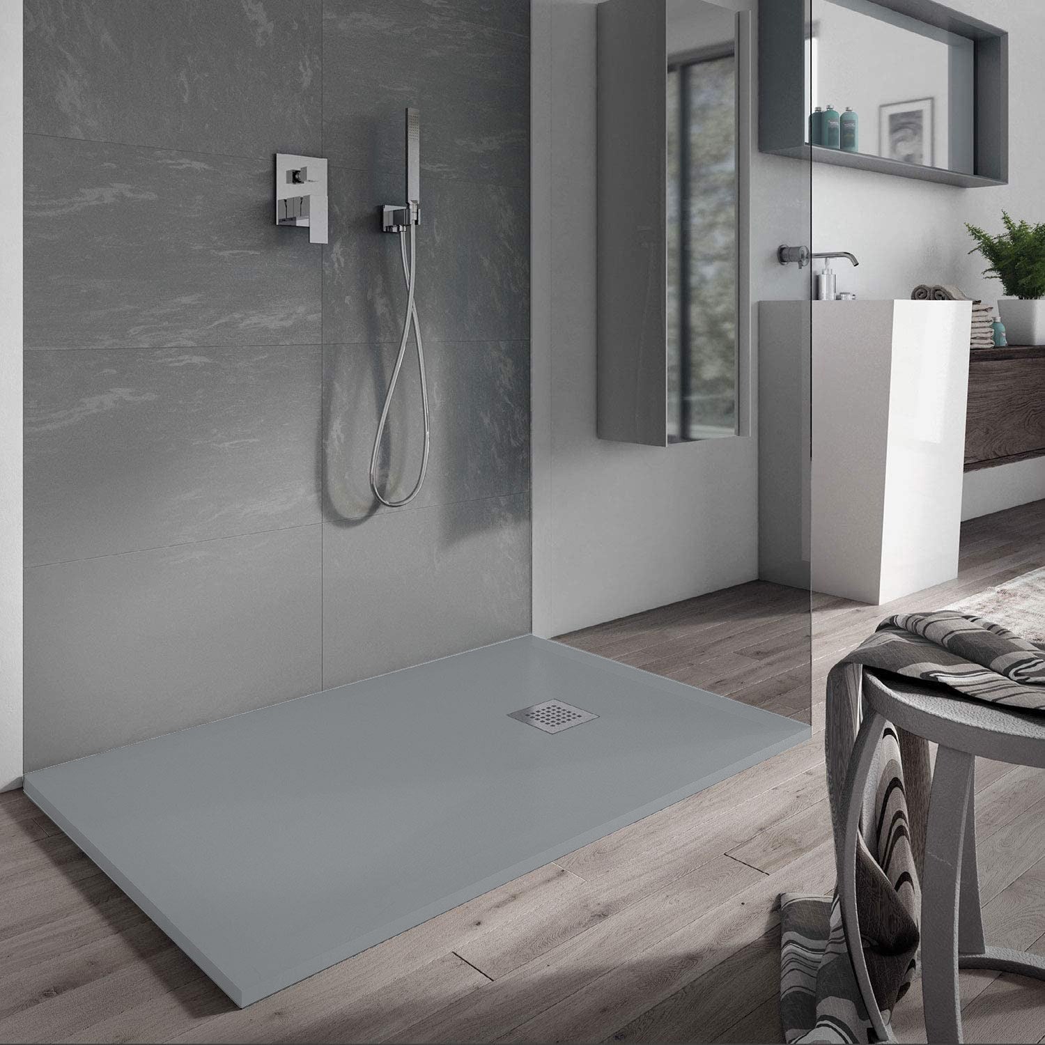 Plato de ducha de cerÃ¡mica cm 70x100 h3 modelo Up de Althea - Blanco ...