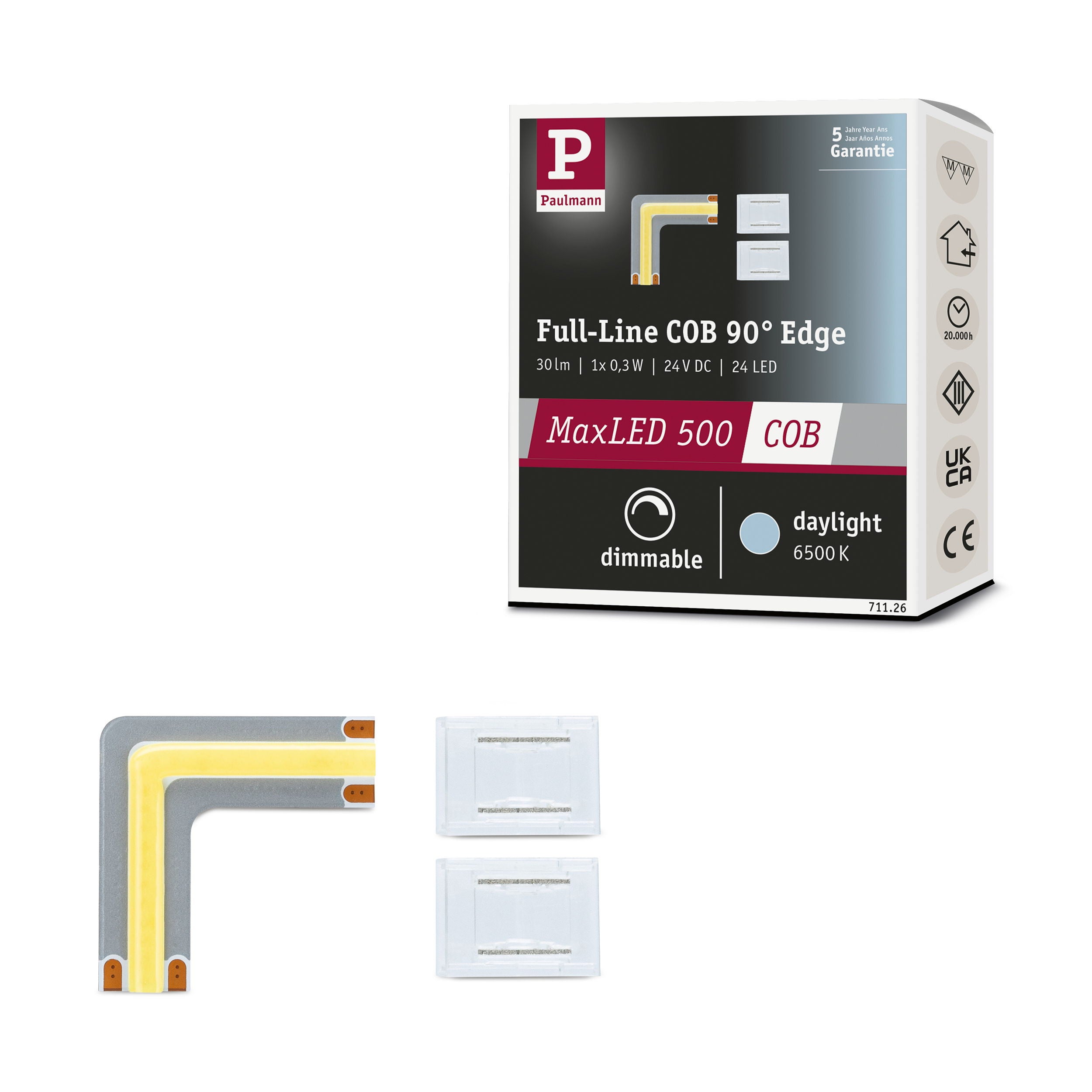 MaxLED 500 Strip LED Extension COB Edge 90 ° 6500K 0,3W 1000lm/m 6500K ...