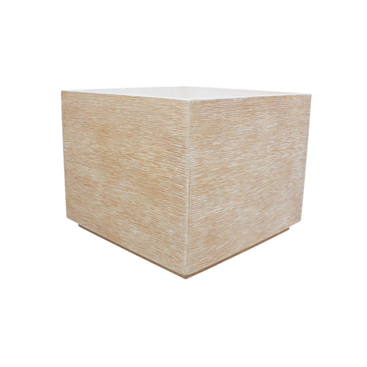 Maxi jardinière 78x78x50cm. en Béton Pierre allégé. Ocre | Leroy Merlin