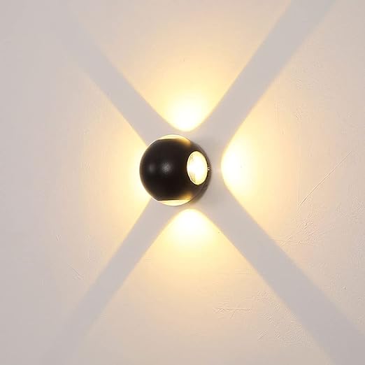 Aplique de Pared LED en Aluminium IP44 12W 2700K, Imperméable pour ...