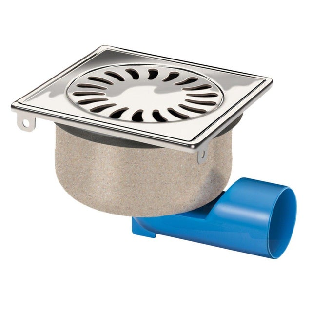 Siphon de sol van den berg 146x146mm raccordement latéral acier ...