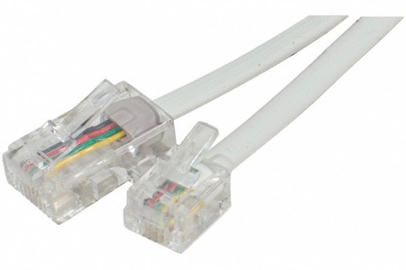 Câble rj45 rj11 téléphone 2m blanc CONECTICPLUS | Leroy Merlin