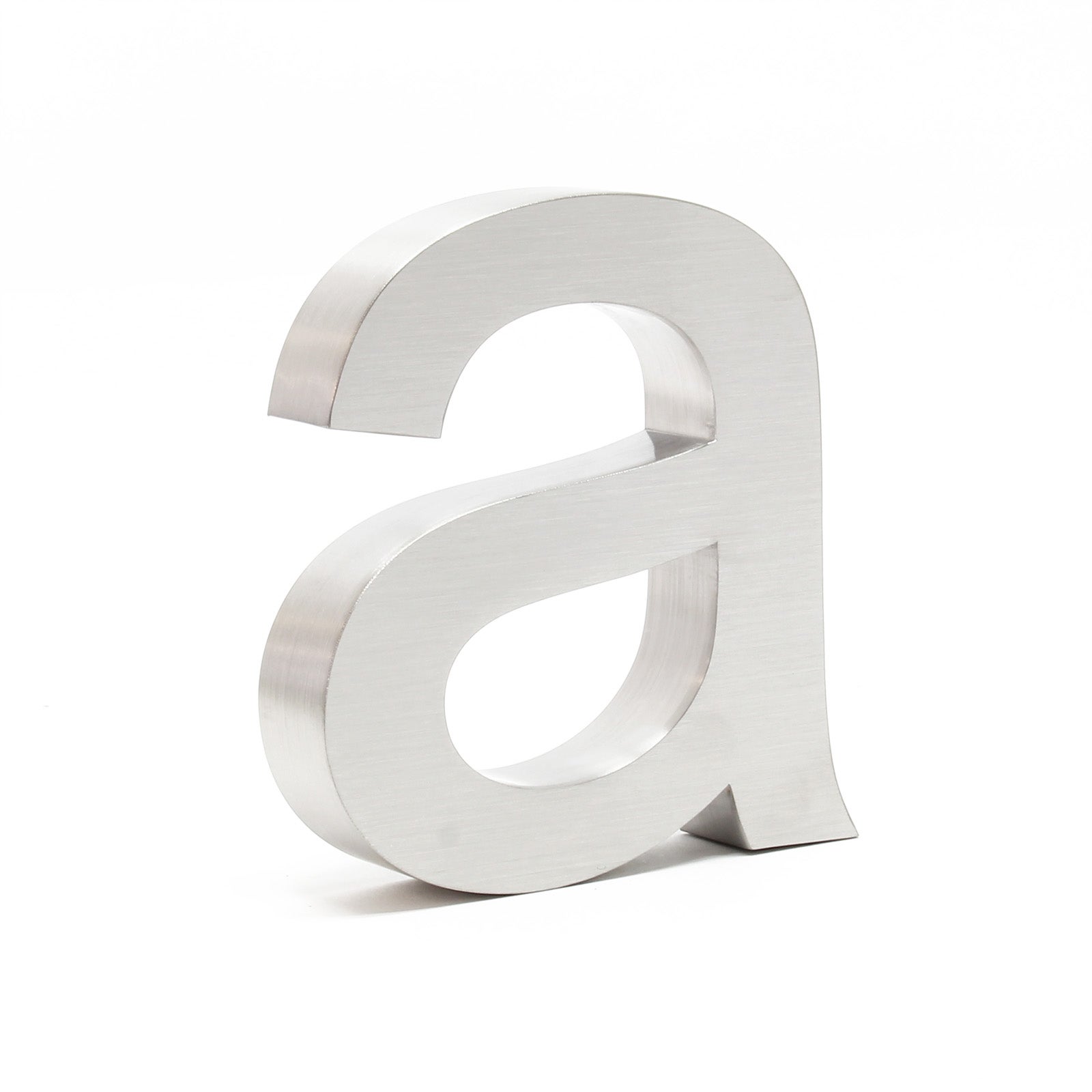 Wiltec Lettera "a" per numero civico 3D Arial 15 cm Acciaio Inox Con ...