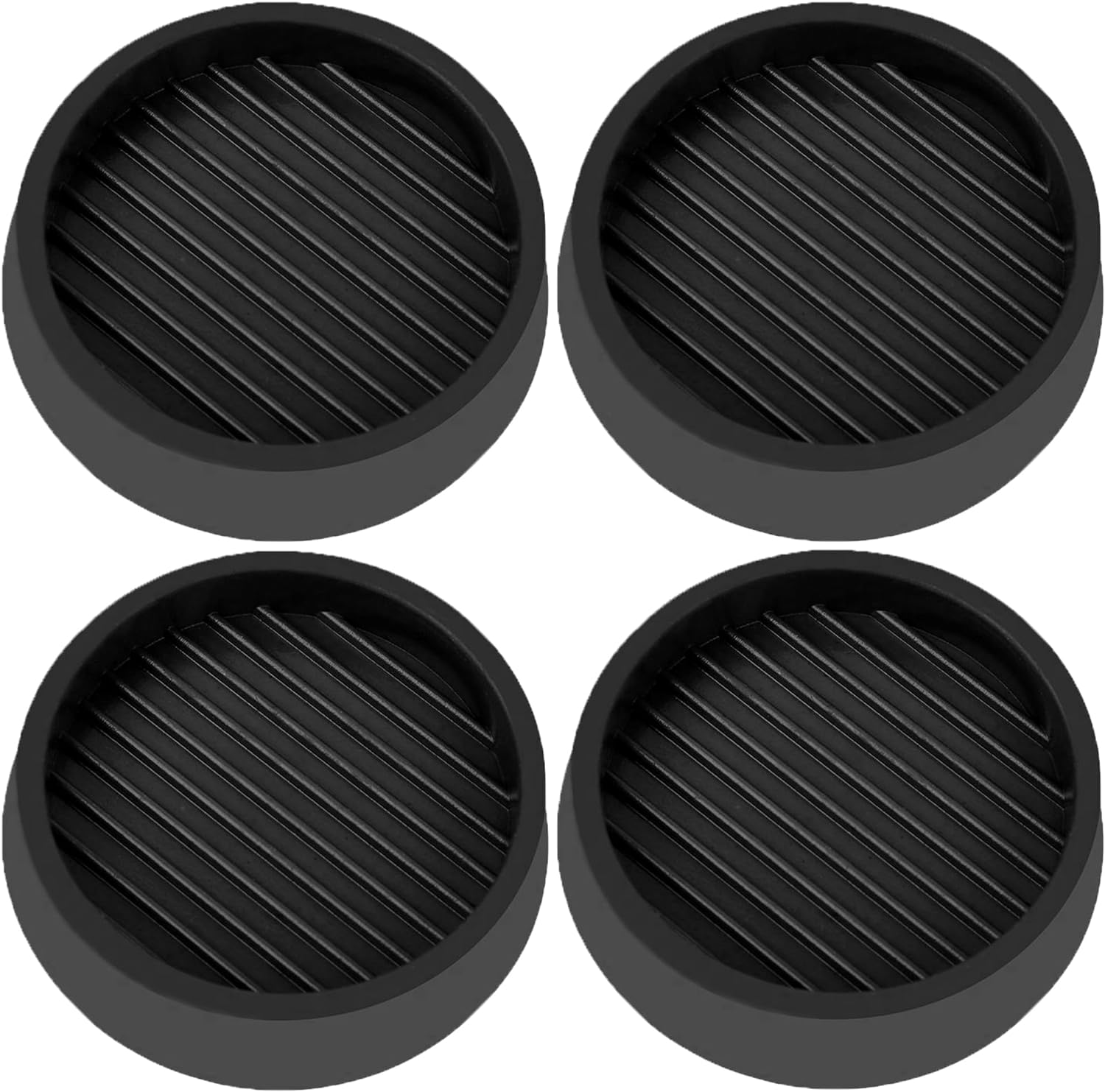 Lot de 4 gobelets à roulettes 3 x 3, gobelets ronds en caoutchouc pour ...