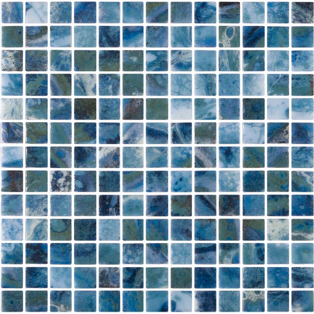 Gresite Azul Imitación Piedra Natural Delfos Brillo 25x25 mm (m2 ...