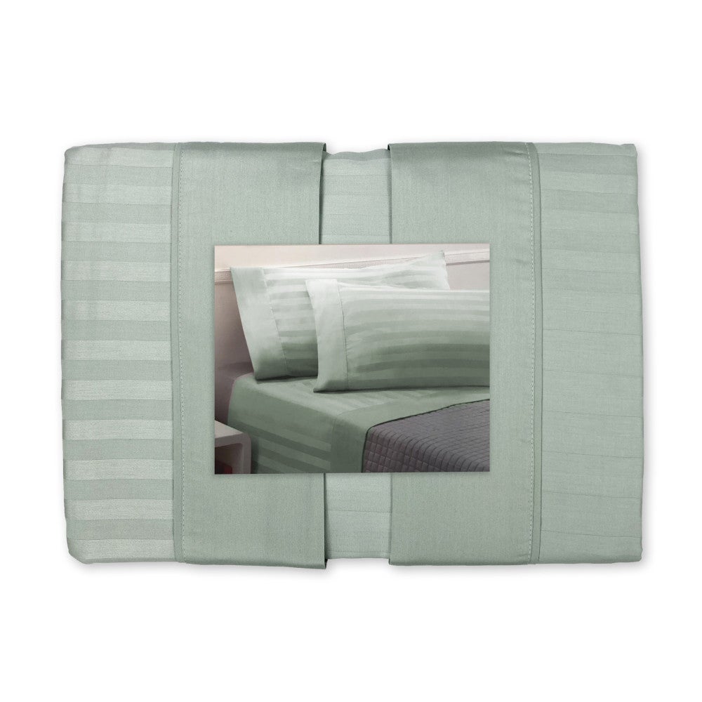 Ensemble de draps doubles en coton vert Levante, ensemble de draps de ...