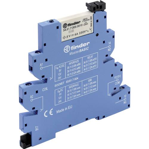 Interface relais Finder 39.11.0.006.0060 6 V/DC, 6 V/AC 6 A 1 inverseur ...