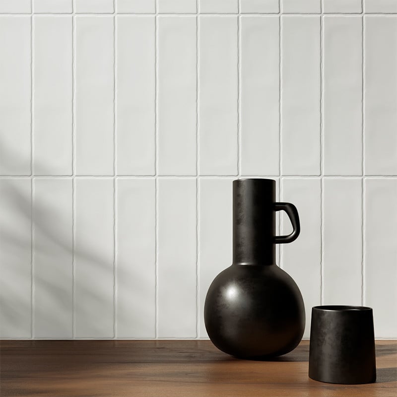 Azulejo Natural Blanco Mate | 7,5x30 cm | Pasta blanca | Leroy Merlin