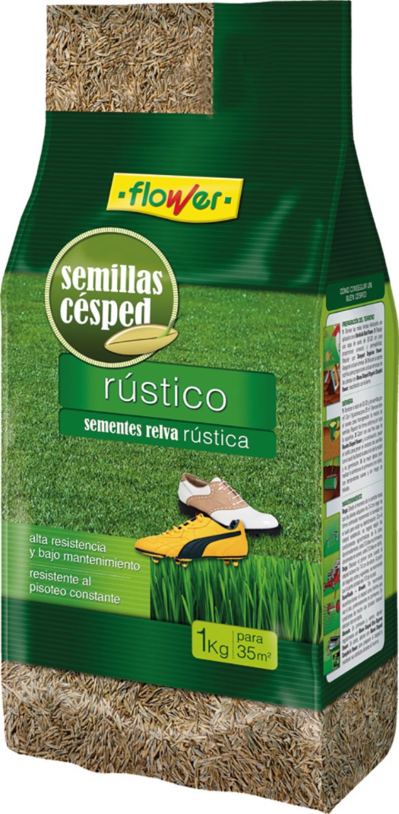 FLOWER Semillas de Césped Rústico, Saco 1 kg | Leroy Merlin