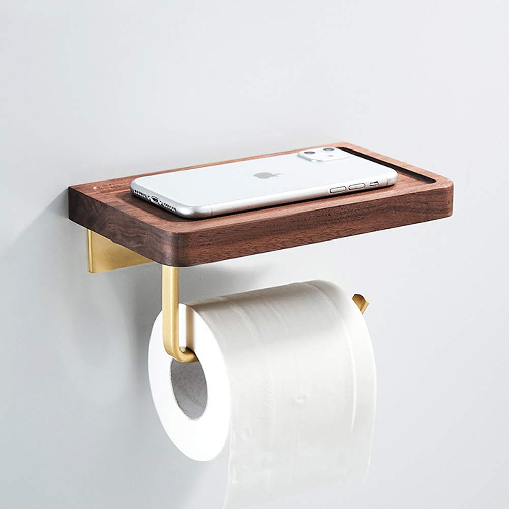 Porte Papier Toilette Mural en Bois - Support Papier Toilette Mural ...