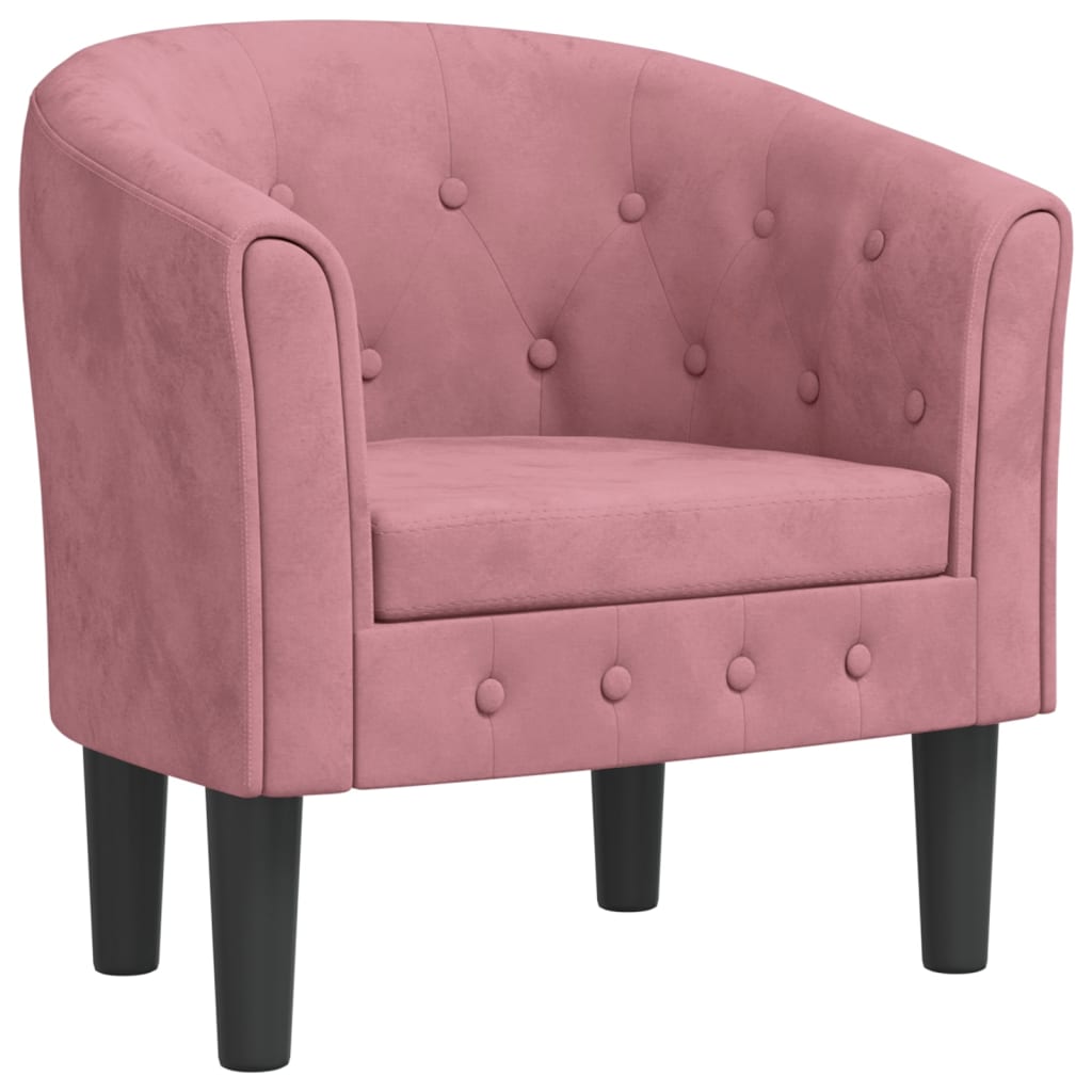 Fauteuil de Salon | Chaise de relax | Fauteuil rose velours CFW20207 ...