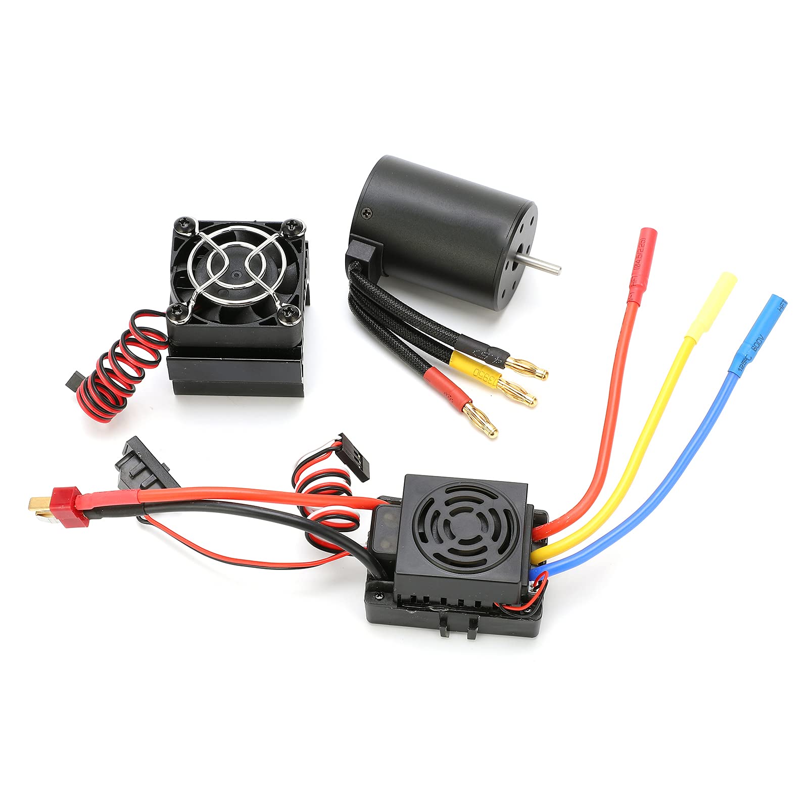 3650 3900KV impermeable 4 polos Motor sin escobillas 60A ESC disipador ...