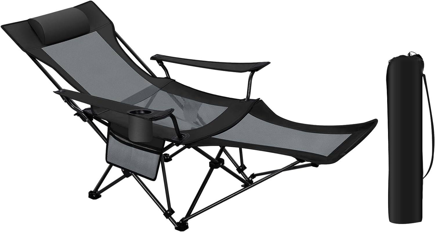 WOLTU Chaise Pliante Camping. Chaise Longue. Chaise de Pêche. Dossier ...