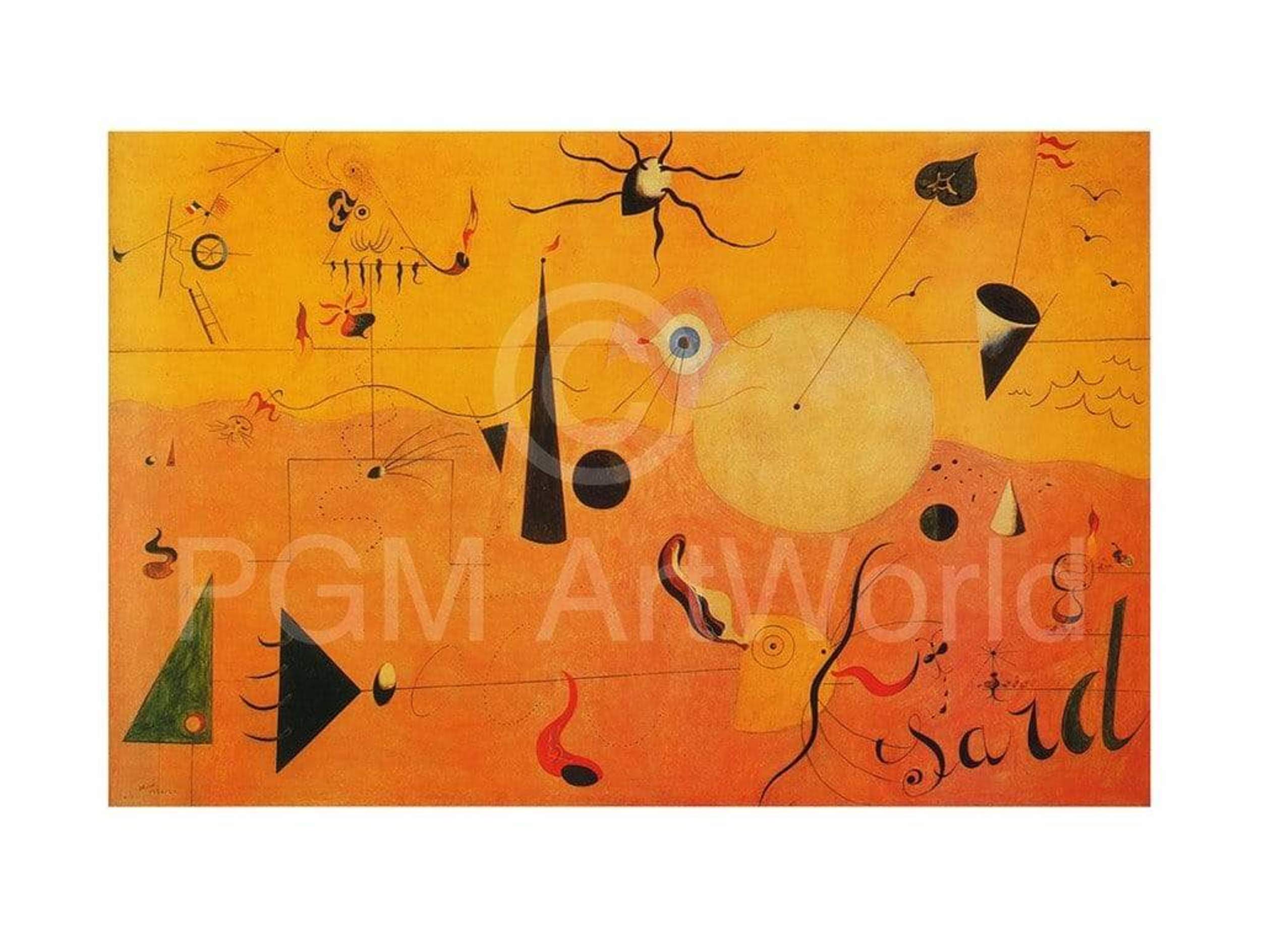 Affiche Art Joan Miro - Paysage Catalan 80x60cm | Leroy Merlin