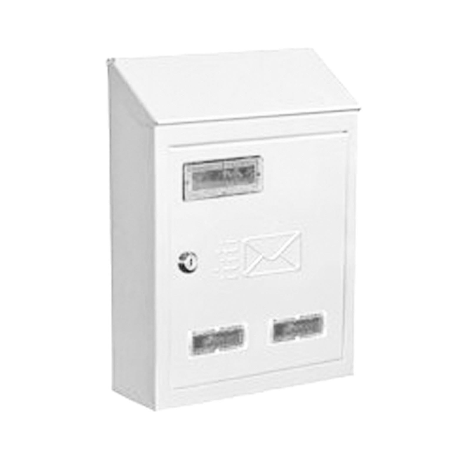 Boîte aux lettres en acier blanc 24x9x35h cm Fitzgerald | Leroy Merlin