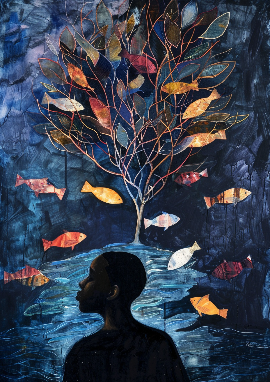 Lámina POLARTE 50x70. Arborescencia de Sueños Submarinos | Leroy Merlin