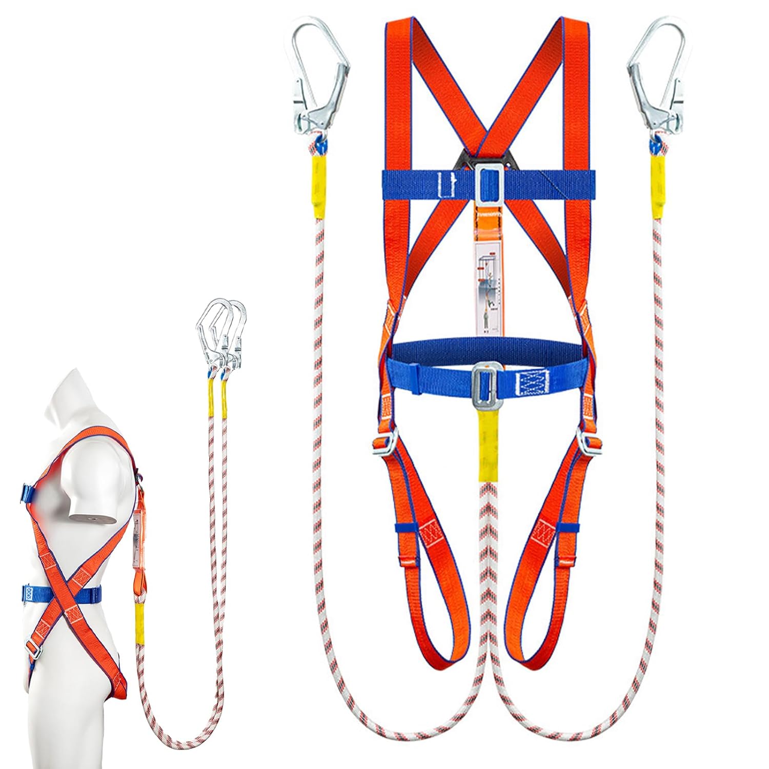 Kit de protection anti-chute 5 points,harnais sécurité avec 2 ...