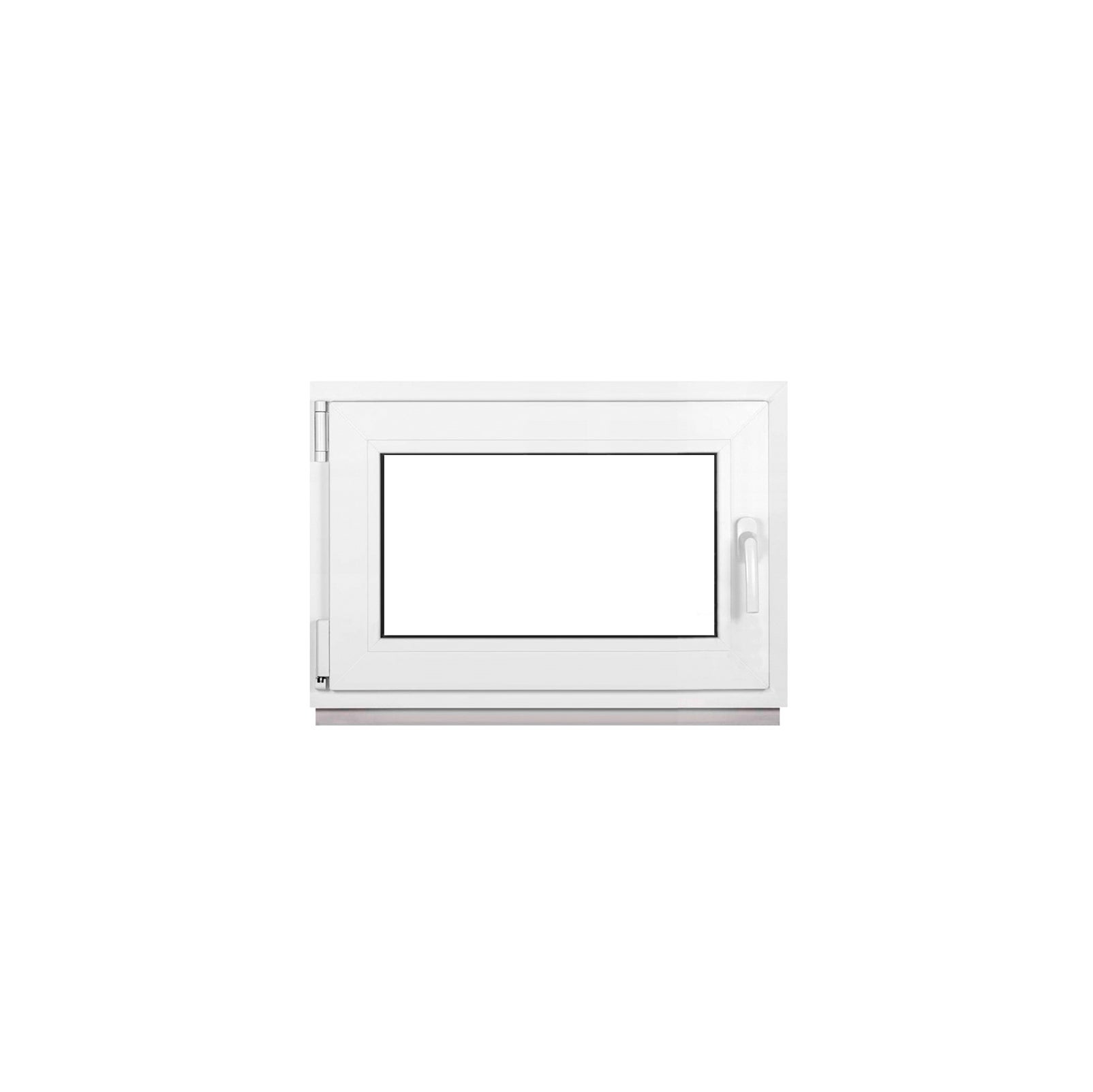 Ventana PVC Blanca 85 x 55 cm (850 x 550 mm), para sótano, Triple ...