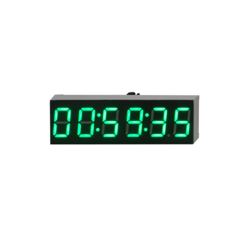 Reloj digital mini de tubo luminoso verde con pantalla de segundos de 6 ...
