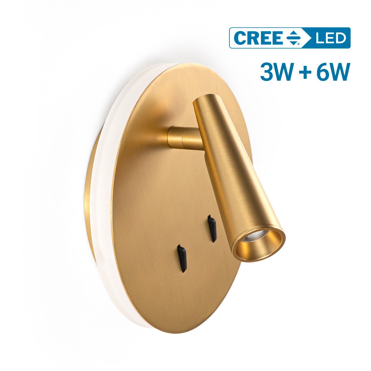 Applique murale "FELAM" - 3W + 6W - 2700K - IRC 85 | Leroy Merlin