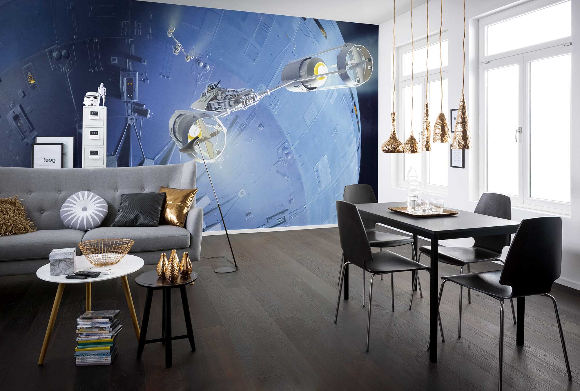 Papier peint panoramique sur intissée de Komar - Star Wars Classic RMQ ...