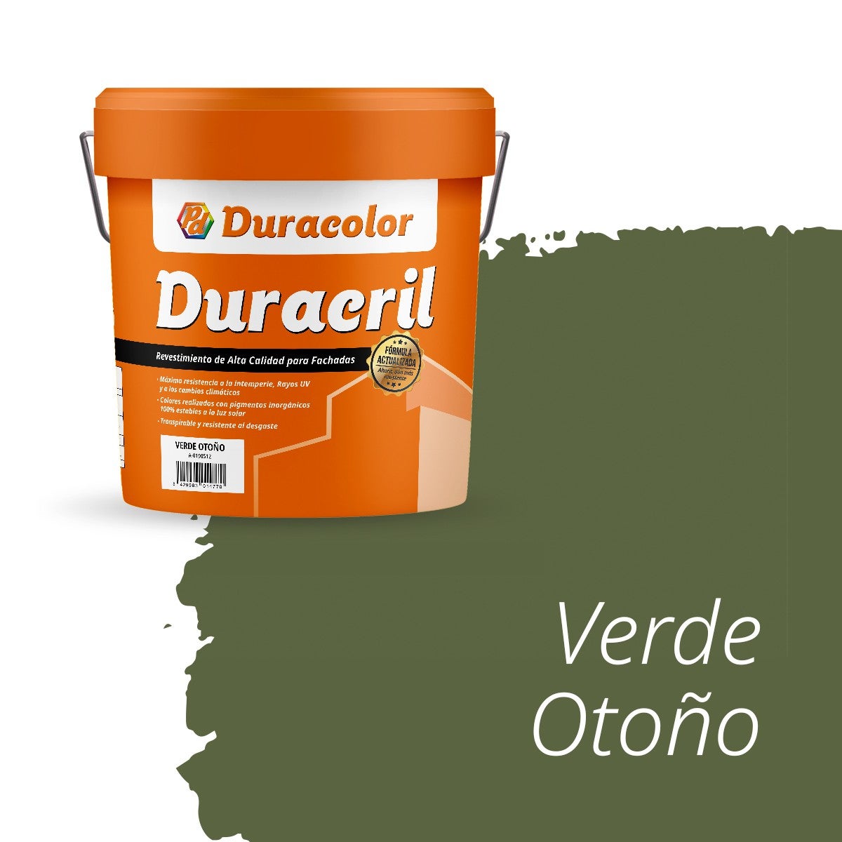 Pintura para fachada Duracril Liso Verde otoño - Duracolor - 4 litros ...