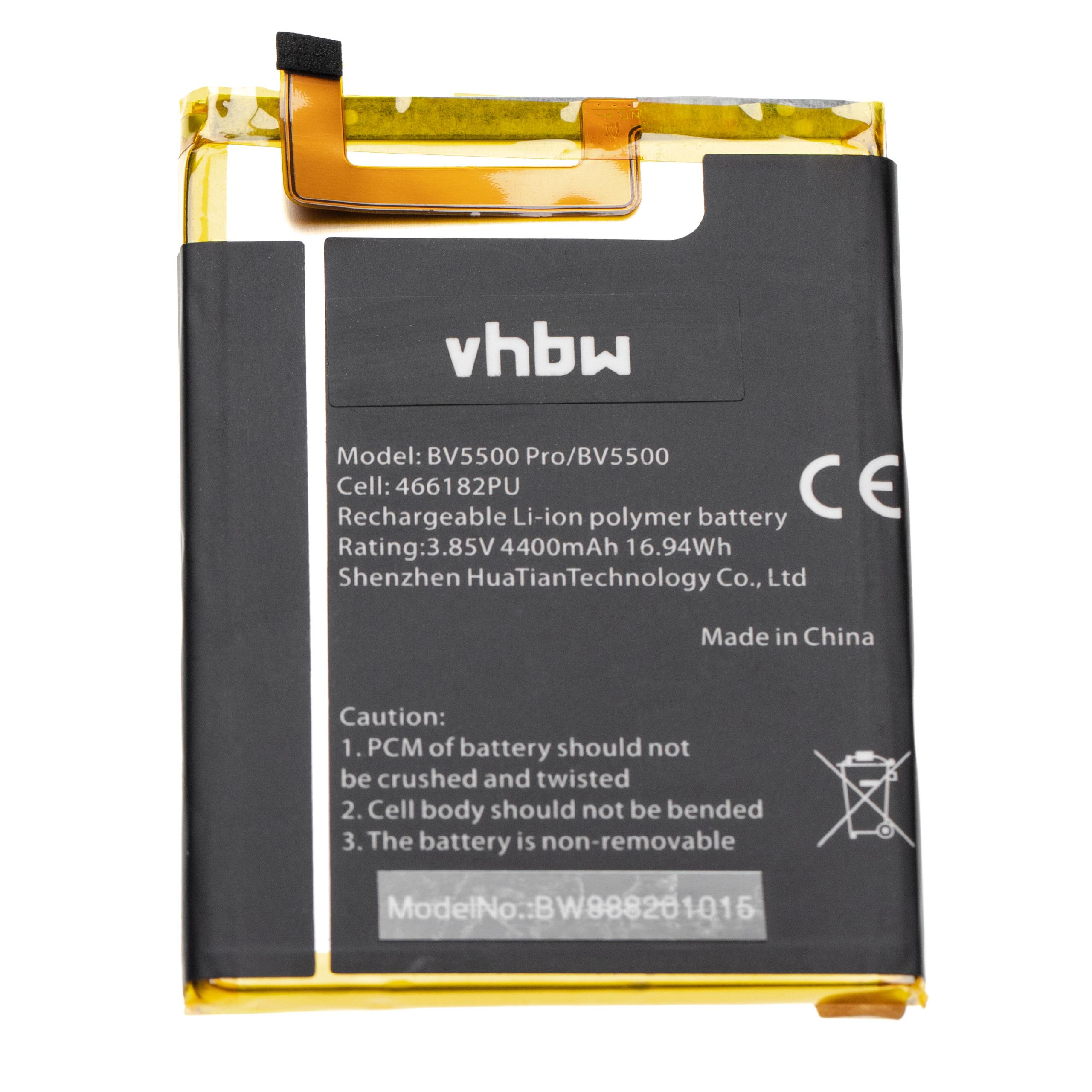 Vhbw Batterie remplacement pour Blackview 466182PU pour smartphone (4400mAh, 3,85V, Li-ion ...