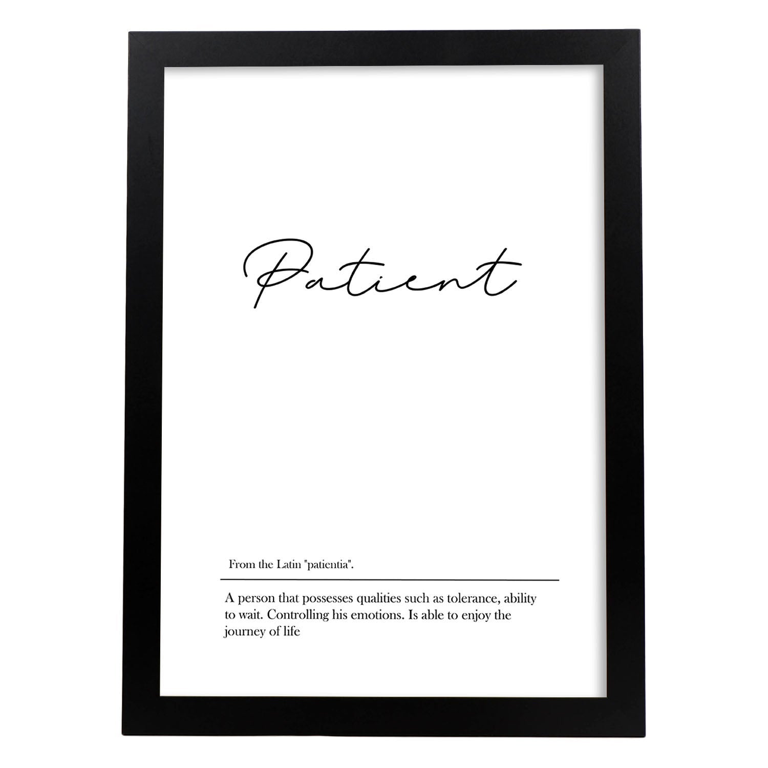 Lamina Con Definicion En Ingles De Patient. Poster De Palabras Con ...