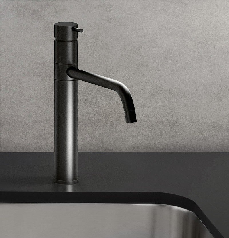 Grifo monomando de cocina Waterevolution Flow negro mate T150PR | Leroy ...