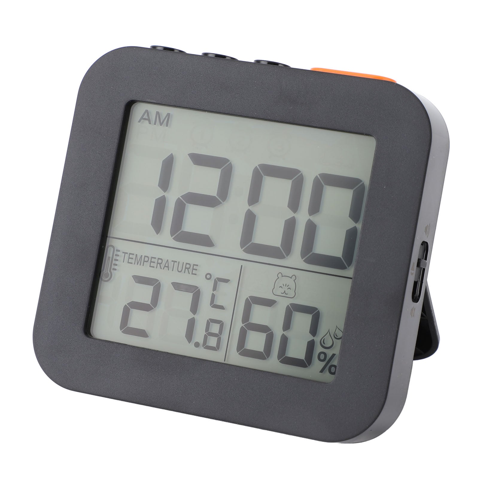 Reloj LCD multifunción con pantalla de temperatura y humedad, alarma y ...