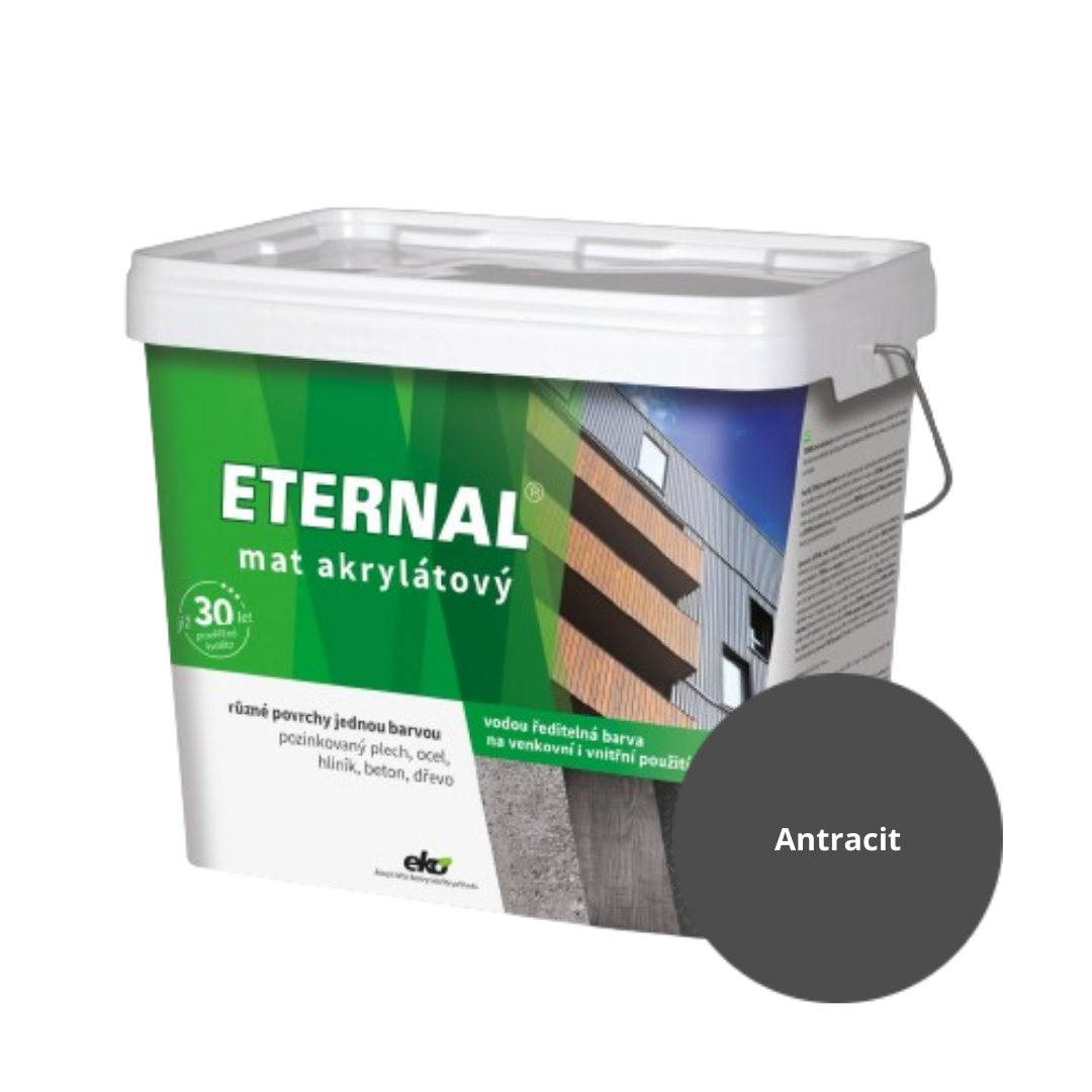 Eternal MAT Acrílico 10 kg, 04 Antracita (RAL 7016) | Leroy Merlin