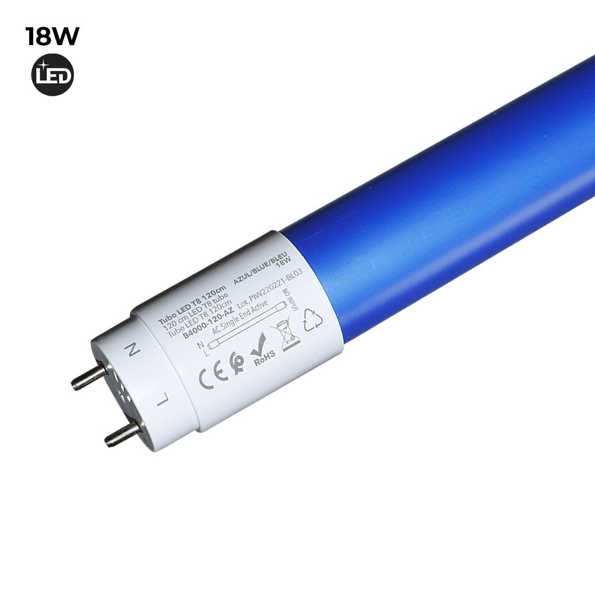 Tubo LED T8 120cm de colores -18 W | Leroy Merlin
