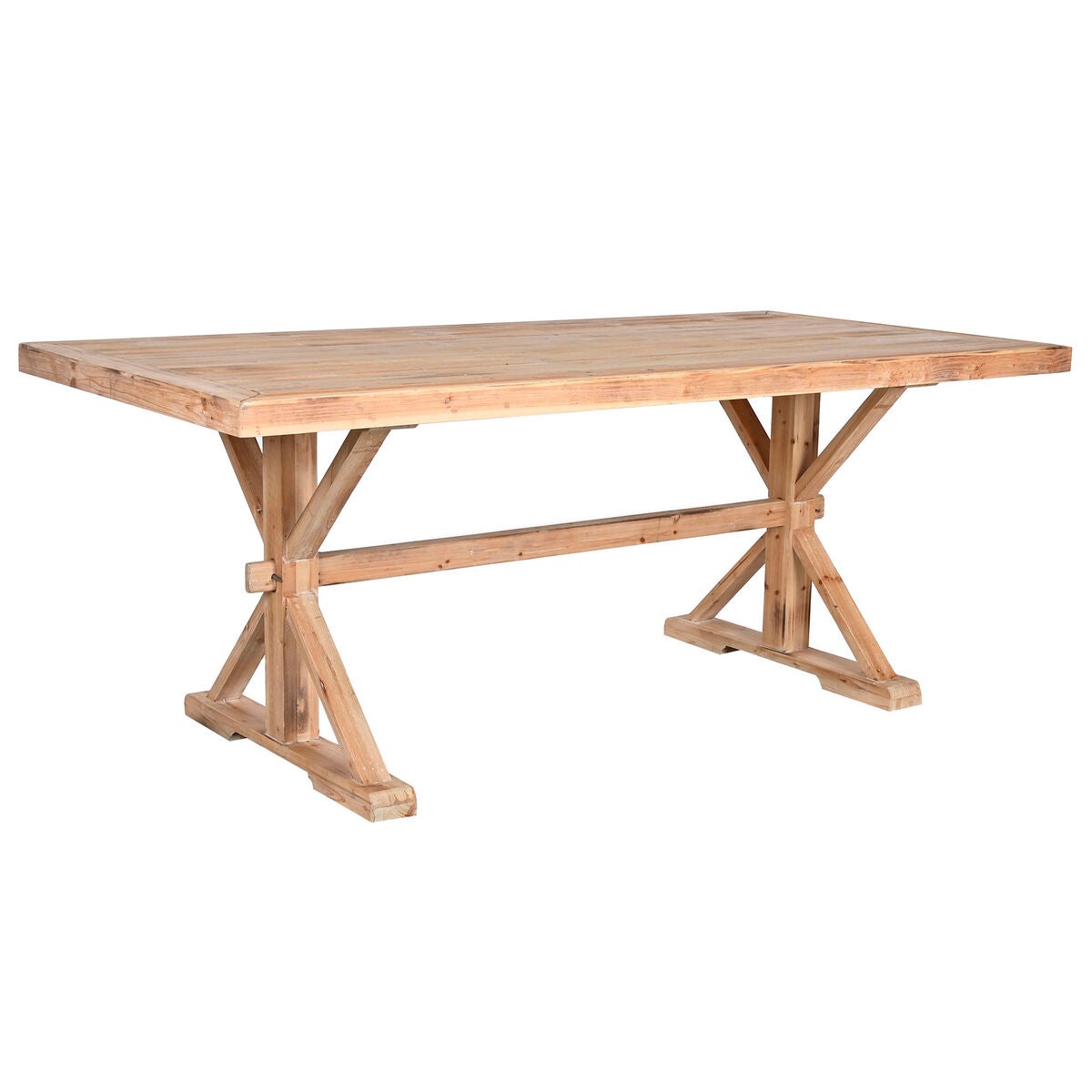 Table de Salle à Manger Home ESPRIT Naturel Bois 200 x 100 x 80 cm ...