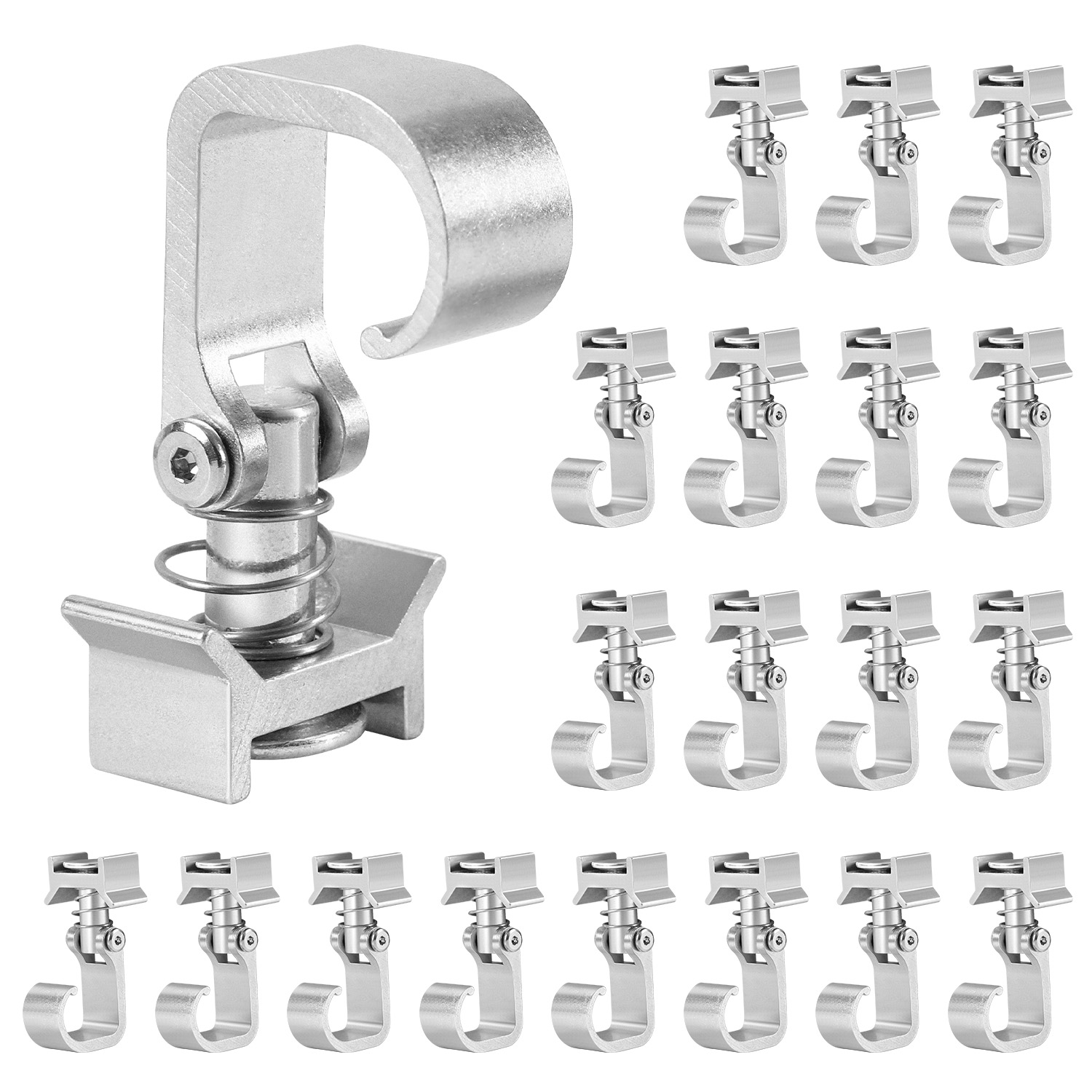 Raccord pour rails Airlin avec crochet, anodisé noir, set de 20, rail d ...