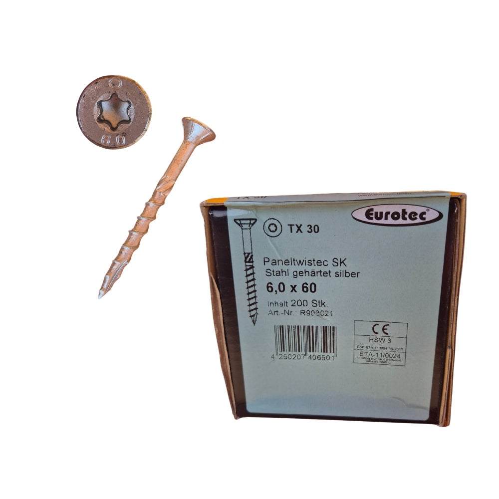 Boîte 200 Vis pour construction en bois Paneltwistec 1000 - Tête ...