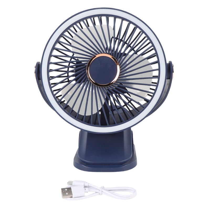 Ventilador de escritorio pequeño con pinza, 5 velocidades, 3 niveles de ...