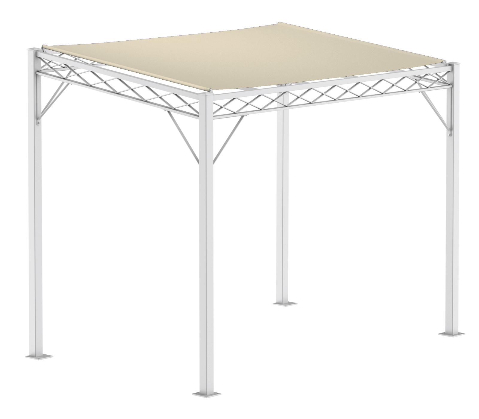 Pergola moderno Ischia 2 x 3 m, gazebo da giardino stablie, con coperture parasole, verniciatura ...