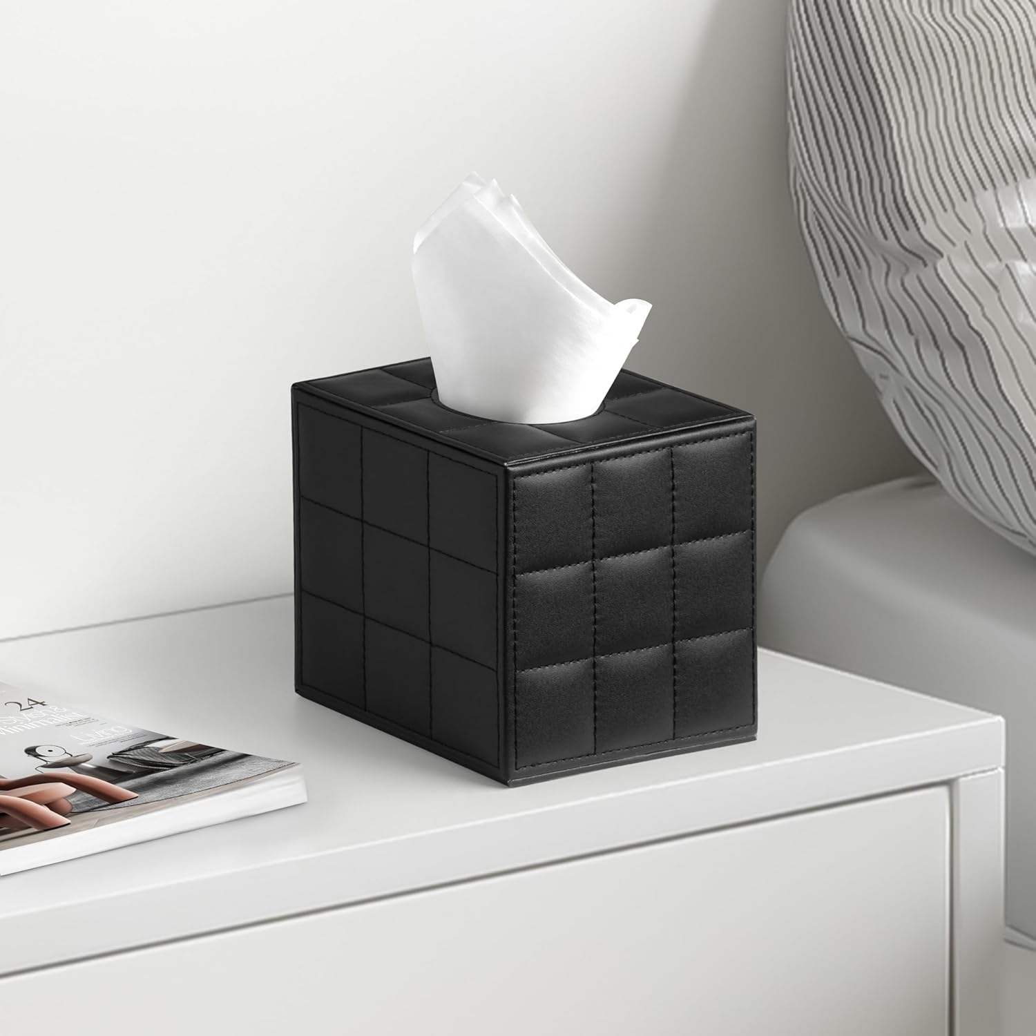 Funda para caja de pañuelos cuadrada estilo hotel - Aspecto de cuero ...