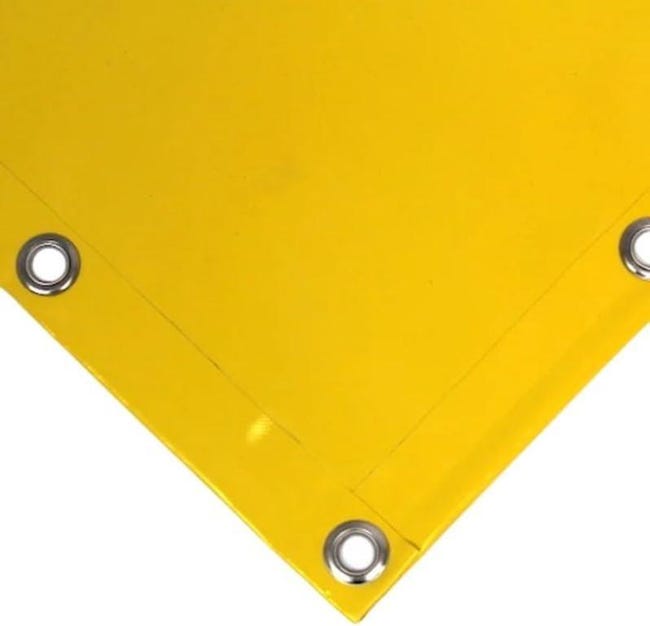 Yellow Waterproof PVC tarpaulin | Tarpaulin Eyelet every 25CM 650g/sqm ...